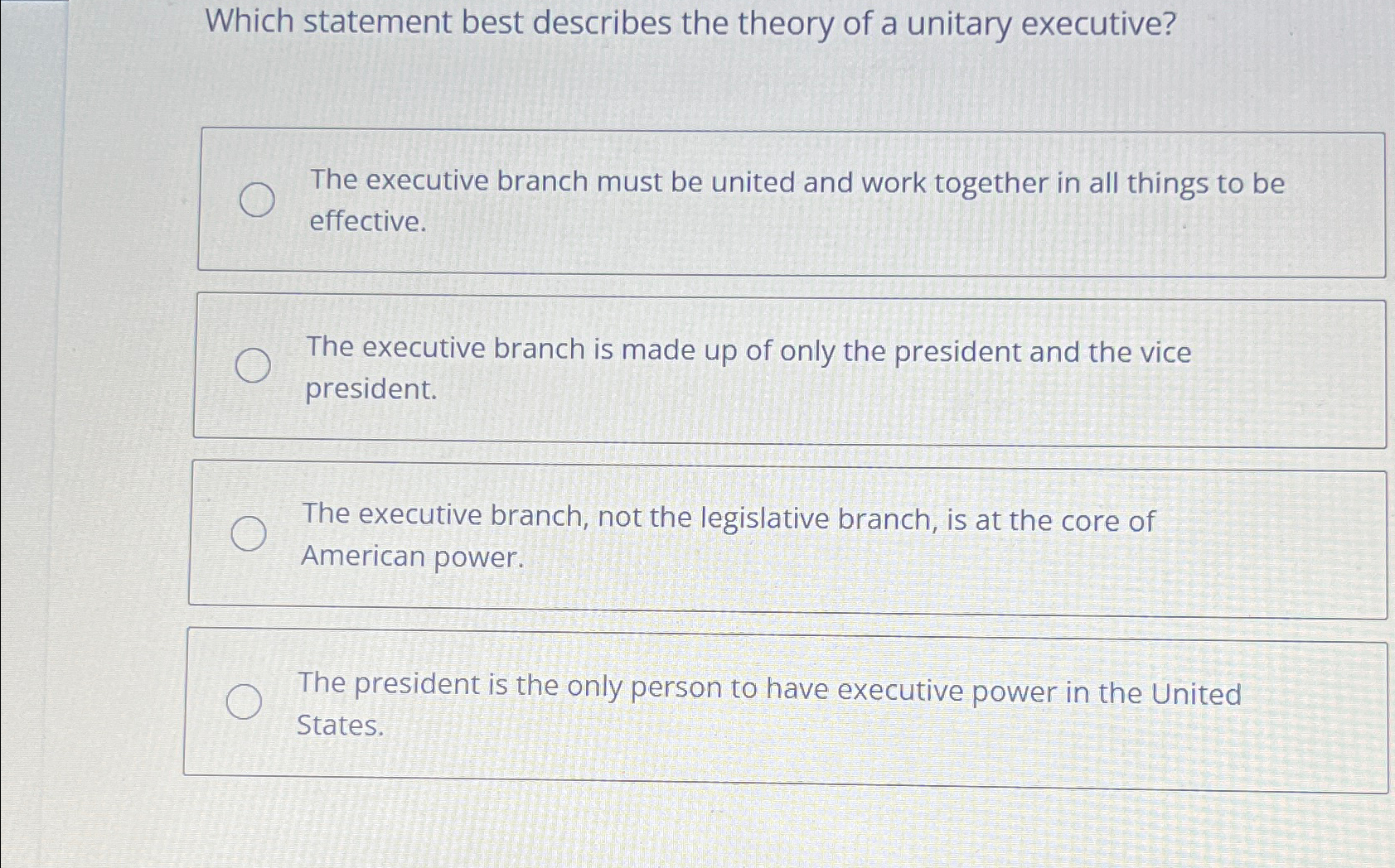 Solved Which statement best describes the theory of a | Chegg.com