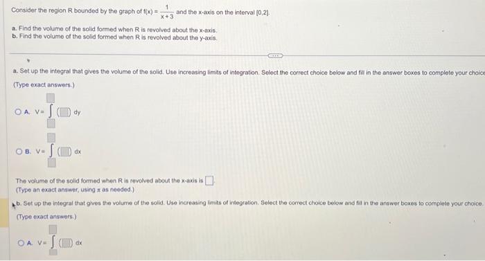 Solved Consider the region R bounded by the graph of | Chegg.com