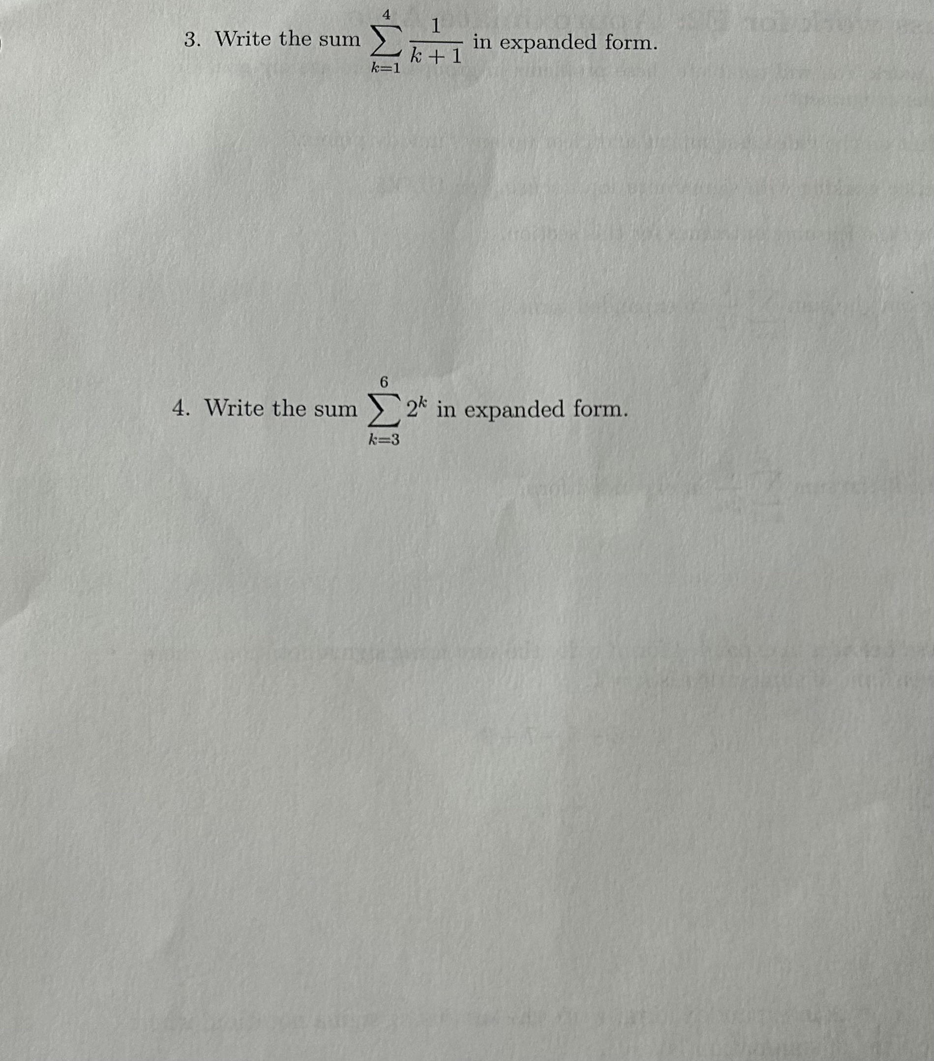 Solved Write the sum ∑k=141k+1 ﻿in expanded form.Write the | Chegg.com