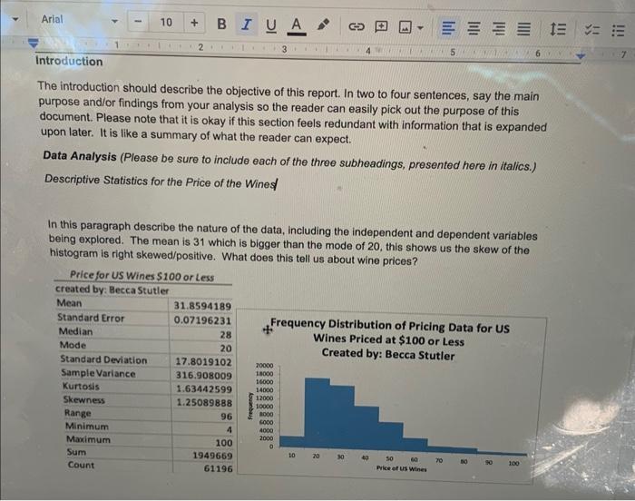 Solved The introduction should describe the objective of | Chegg.com