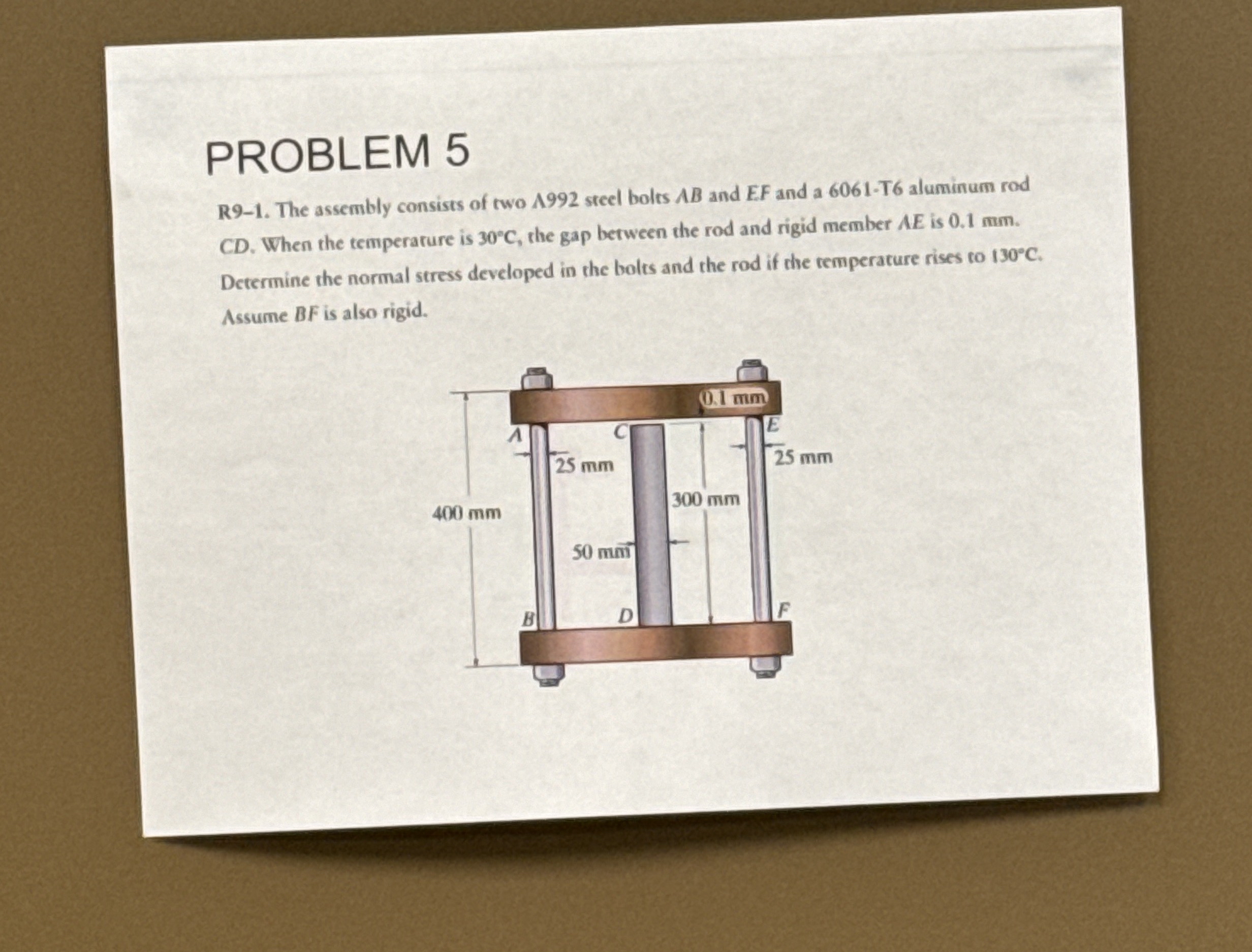Solved PROBLEM 5R9-1. ﻿The assembly consists of two A992 | Chegg.com