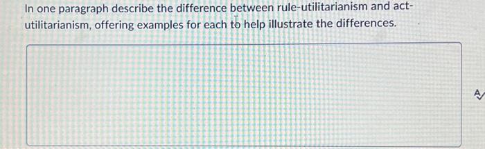 In one paragraph describe the difference between | Chegg.com