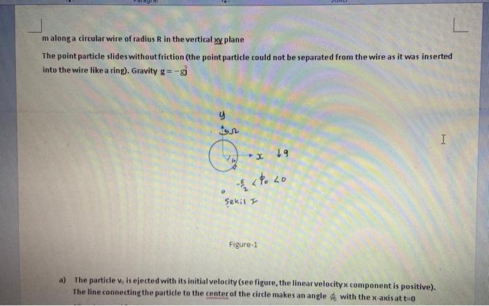 Solved m along a circular wire of radius R in the vertical | Chegg.com