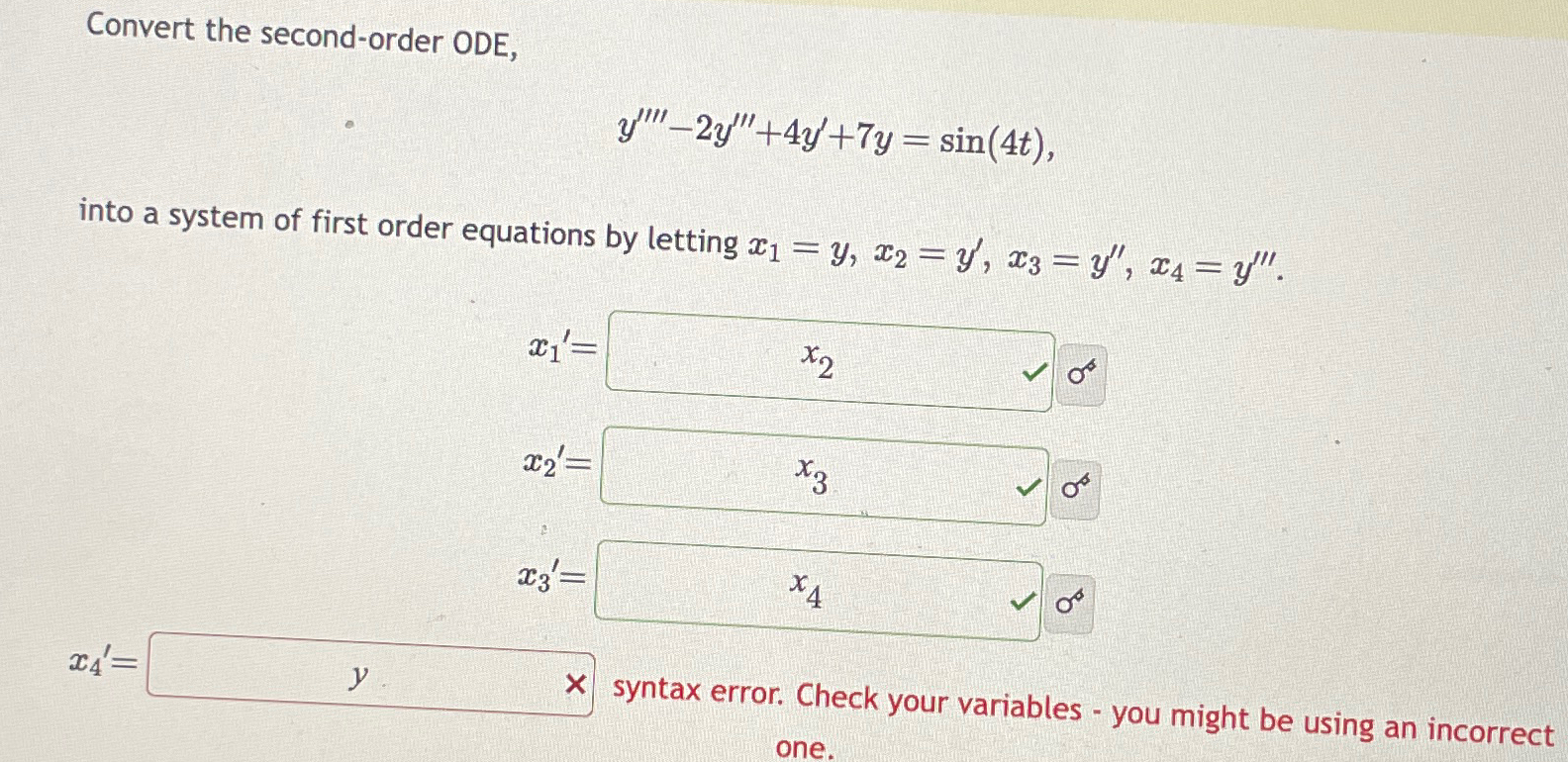 Convert the second-order | Chegg.com