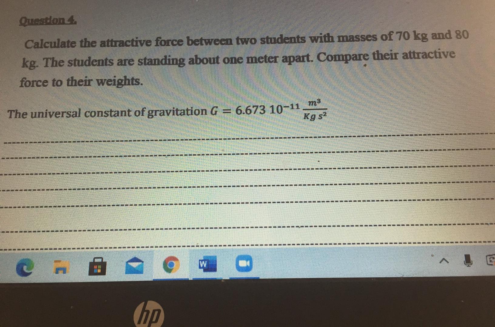 Solved Questions. Calculate the attractive force between two | Chegg.com