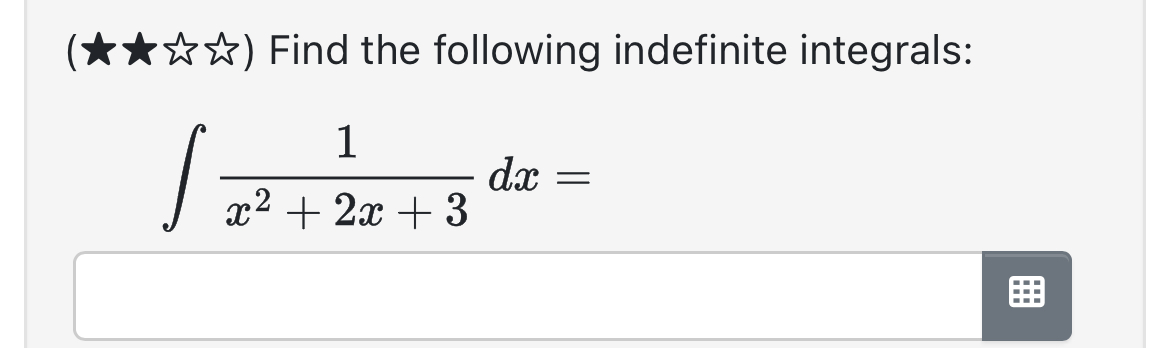 Solved Find the following indefinite | Chegg.com