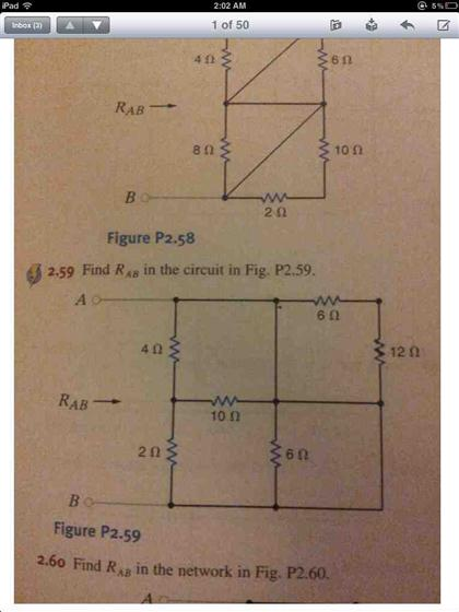 Solved Figure P2.58 Figure P2.59 Find RAB in the network | Chegg.com