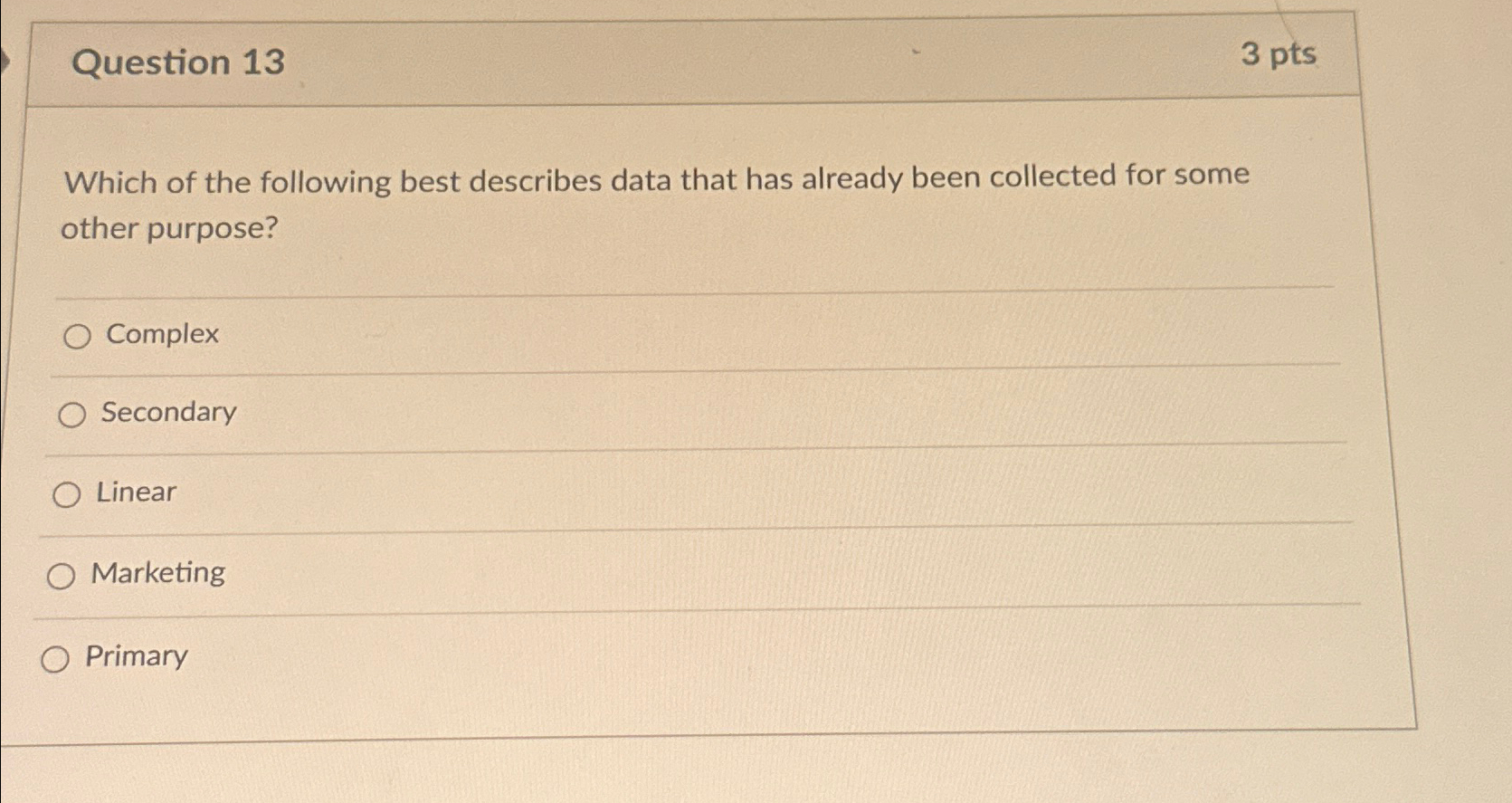 Solved Question 133 ﻿ptsWhich of the following best | Chegg.com