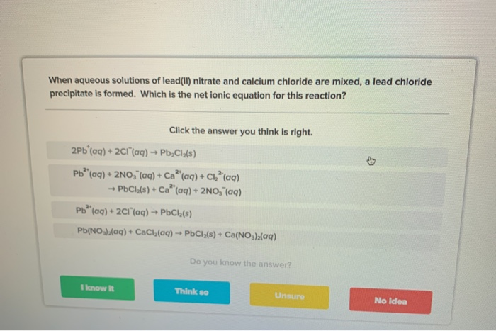 Solved When aqueous solutions of lead(II) nitrate and | Chegg.com