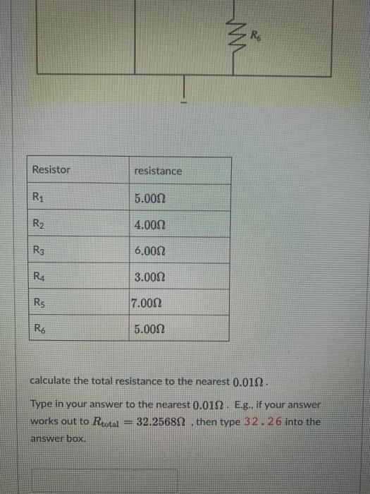 Solved Given the following network of resistors, mi in R • | Chegg.com