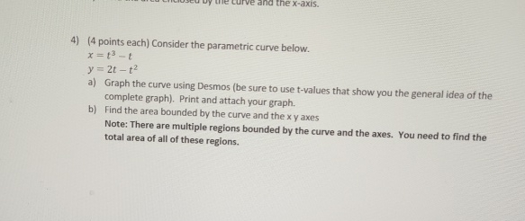 Solved (4 points each) Consider the parametric curve | Chegg.com Solved (4 points each) Consider the parametric curve | Chegg.com