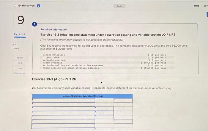 Solved Required information Exercise 19-3 (Algo) Income | Chegg.com