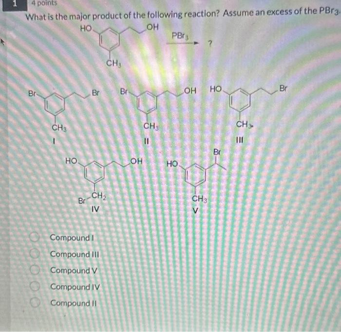 Solved What is the major product of the following reaction? | Chegg.com