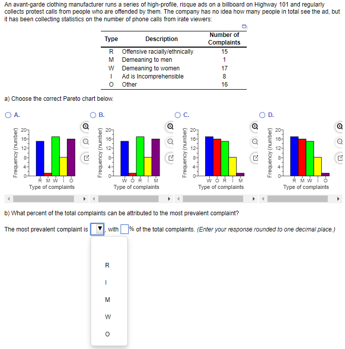 Solved b) ﻿What percent of the total complaints can be | Chegg.com