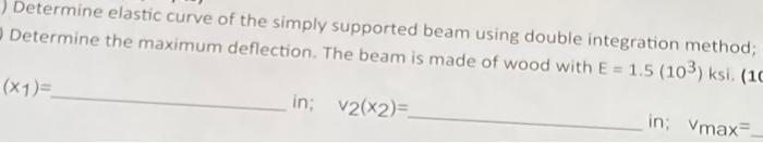 Solved Determine elastic curve of the simply supported beam | Chegg.com