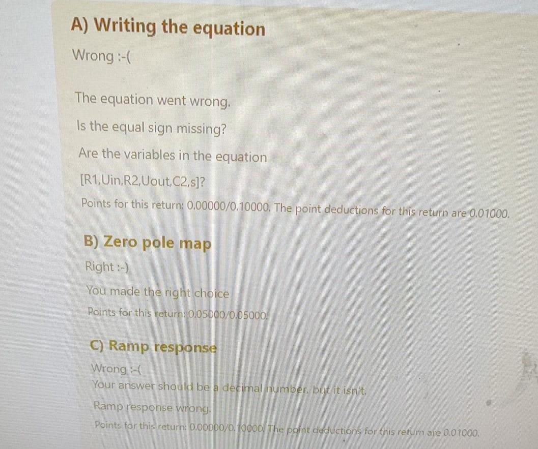 Solved C) Ramp response [ max20% ] The circuit elements in | Chegg.com