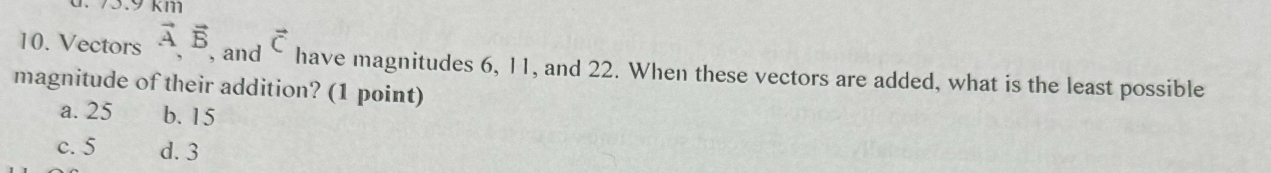 Solved Vectors vec(A),vec(B), ﻿and vec(C) ﻿have magnitudes | Chegg.com