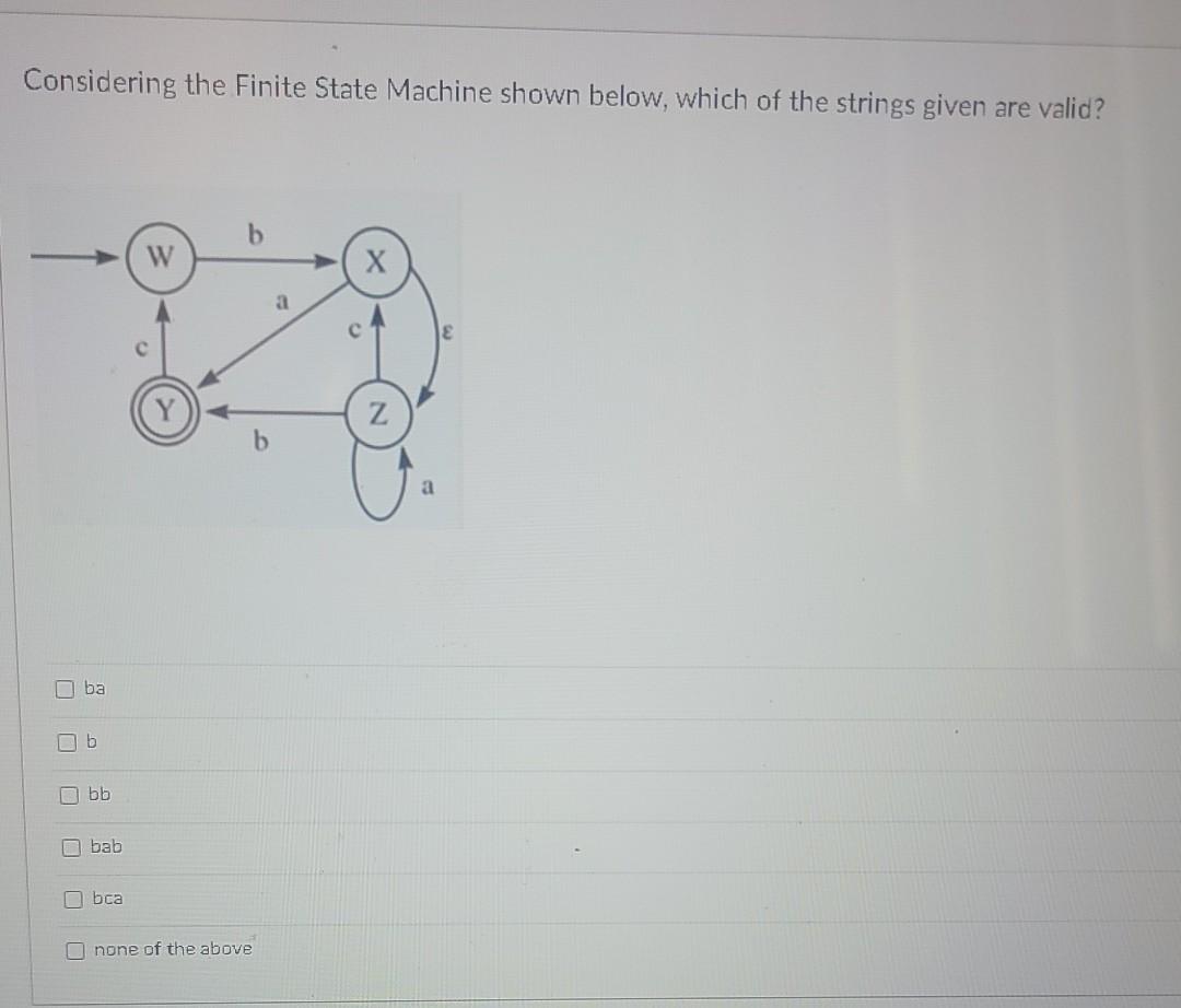 Solved Considering the Finite State Machine shown below, | Chegg.com