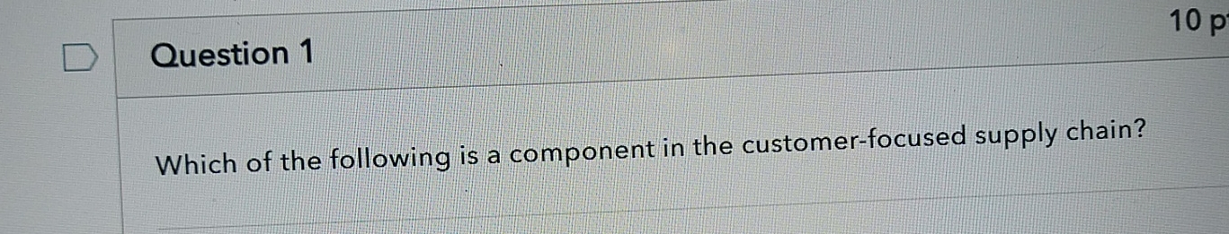 Solved Question 1Which of the following is a component in | Chegg.com
