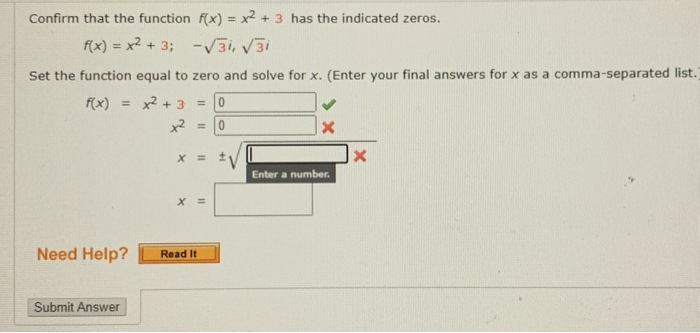 Solved Confirm that the function f(x) = x2 + 3 has the | Chegg.com
