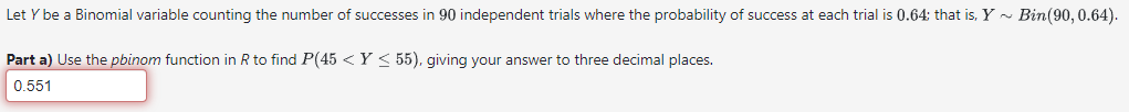Solved Let Y ﻿be a Binomial variable counting the number of | Chegg.com