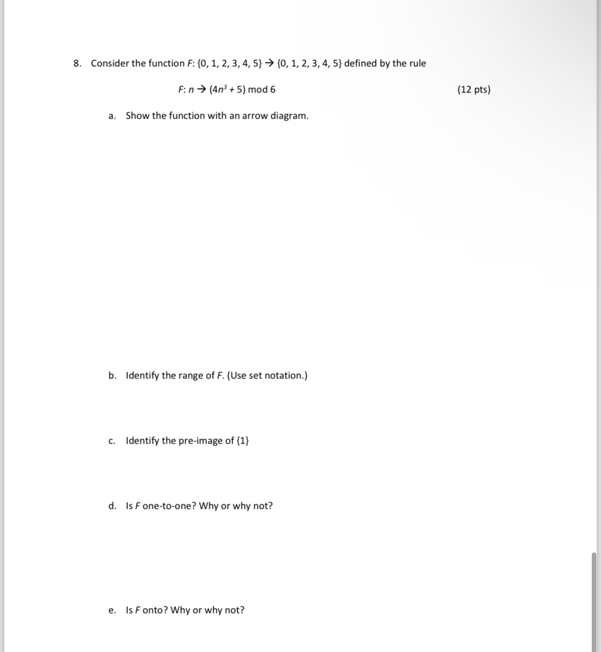 Solved Consider the function F:{0,1,2,3,4,5}→{0,1,2,3,4,5} | Chegg.com