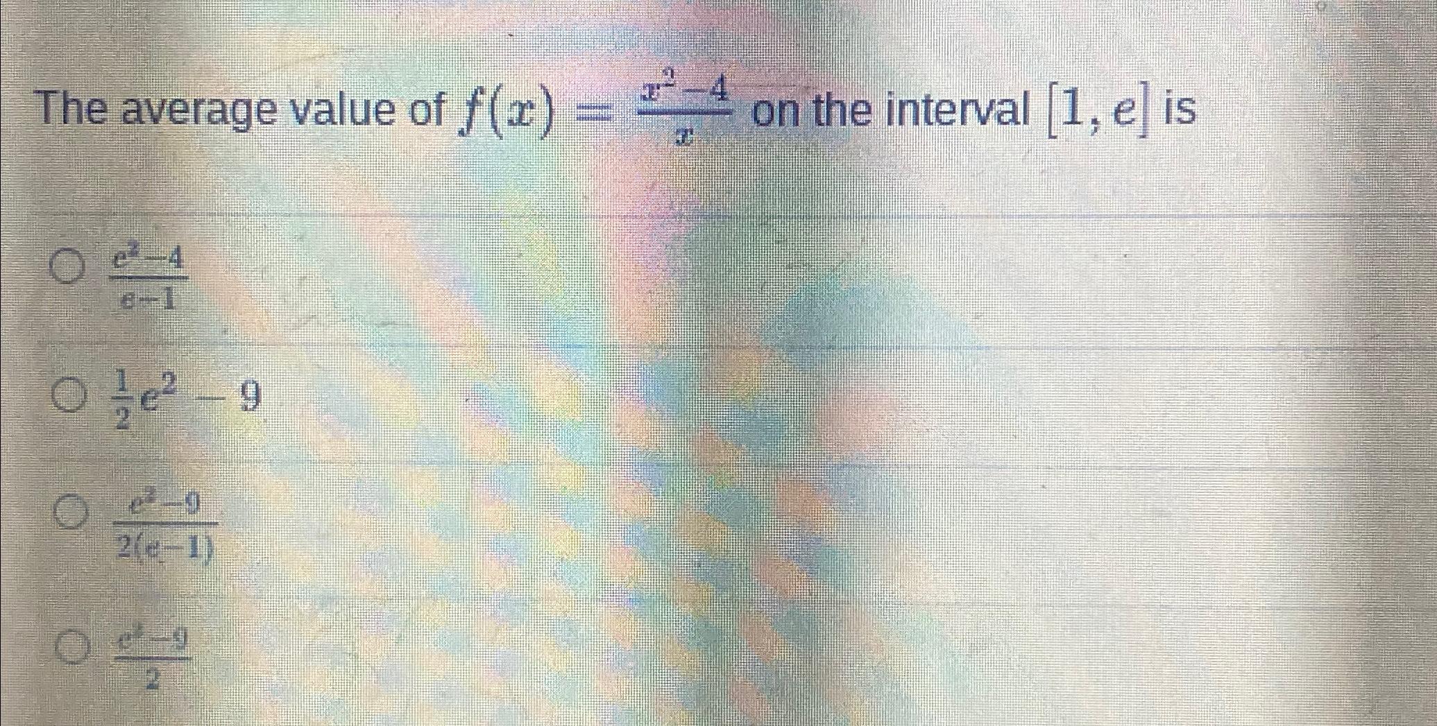 Solved The average value of f(x)=x2-4x ﻿on the interval ] | Chegg.com