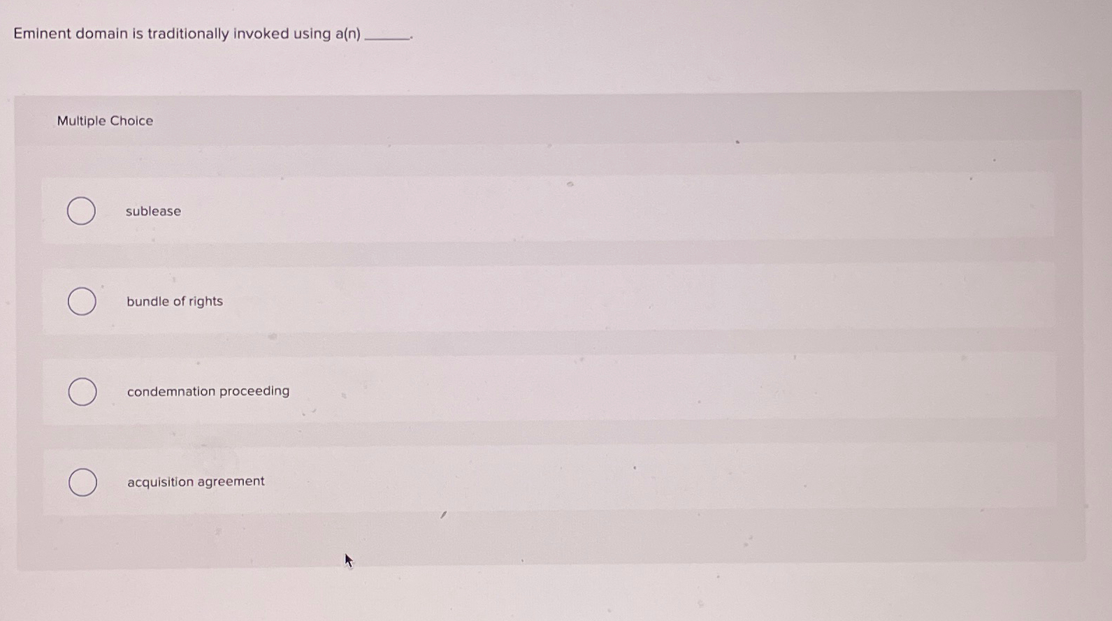 Solved Eminent domain is traditionally invoked using | Chegg.com