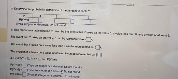 Solved a. Determine the probability distribution of the | Chegg.com