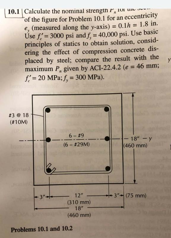 the top part says calculate the nominal strength Pn | Chegg.com