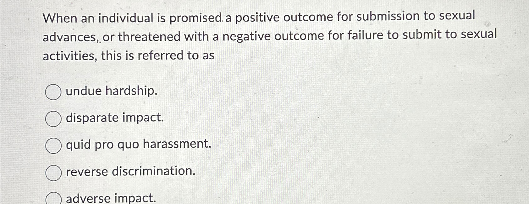 Solved When an individual is promised a positive outcome for | Chegg.com