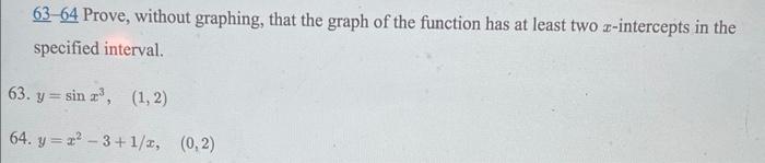 Solved 63-64 Prove, without graphing, that the graph of the | Chegg.com
