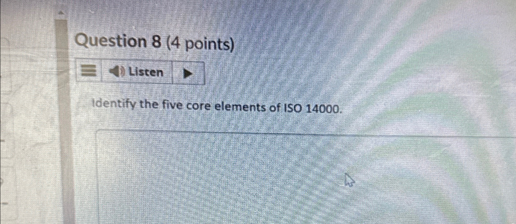 Solved Question 8 4 ﻿points Listenidentify The Five Core