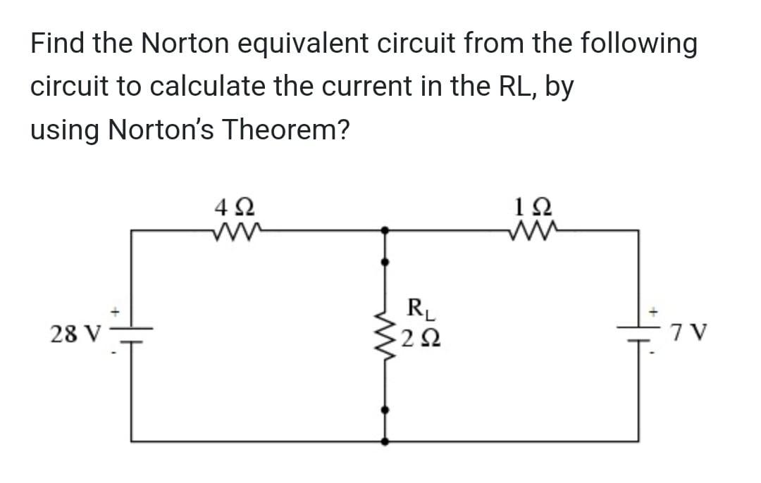 Solved Find the Norton equivalent circuit from the following | Chegg.com