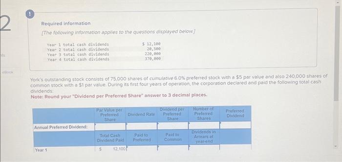 Solved Required information [The following information | Chegg.com