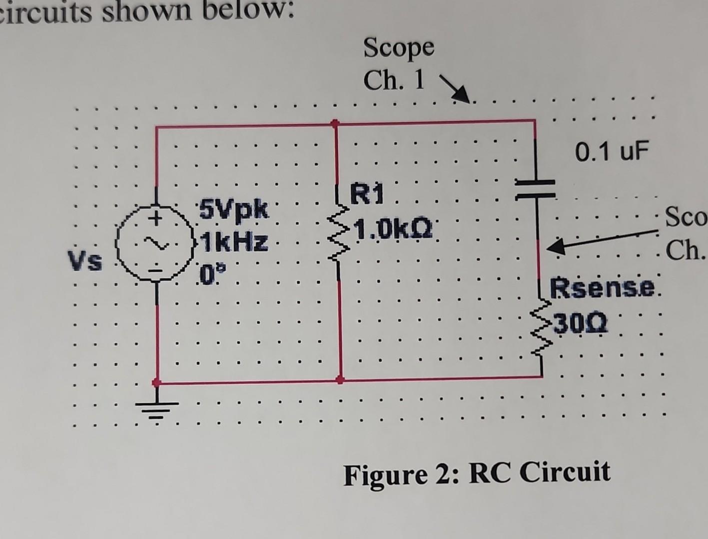 Solved Figure 2: RC CircuitRC circuit Measurement Name: 2. | Chegg.com