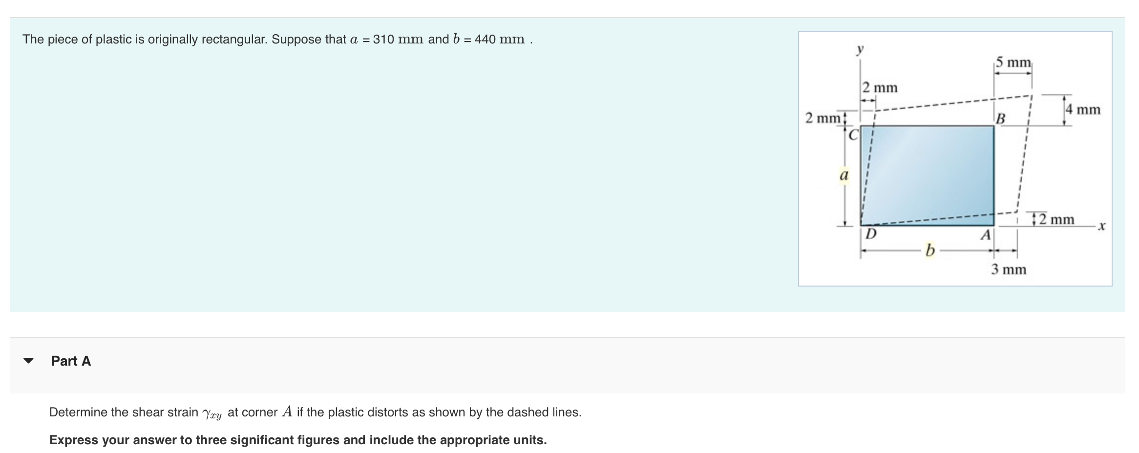 Solved The piece of plastic is originally rectangular. | Chegg.com