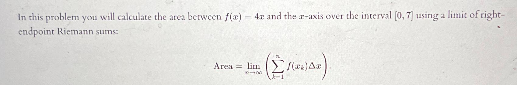 Solved In this problem you will calculate the area between | Chegg.com