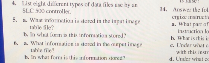 Solved 4. List eight different types of data files use by an | Chegg.com