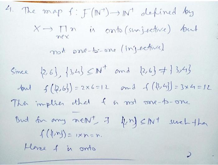 Solved f is subjective/onto but not injective/one-to-one g | Chegg.com