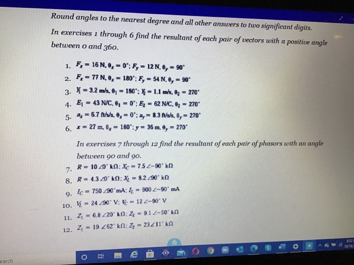 Solved Round angles to the nearest degree and all other | Chegg.com