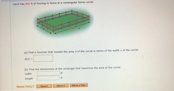 Solved A property owner wants to fence a garden plot | Chegg.com