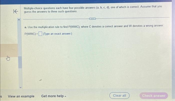 Solved Multiple-choice questions each have four possible | Chegg.com