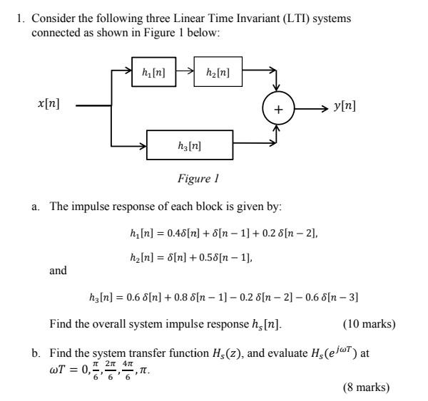 Solved 1 Consider The Following Three Linear Time Invariant 8031