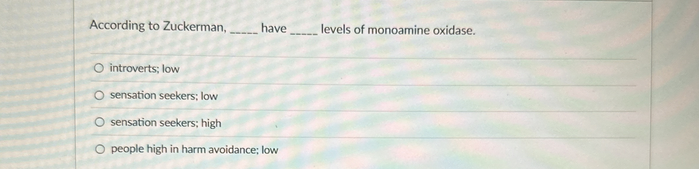 Solved According to Zuckerman, q, ﻿have ﻿levels of | Chegg.com