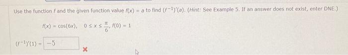 Solved Use the function f and the given function value | Chegg.com