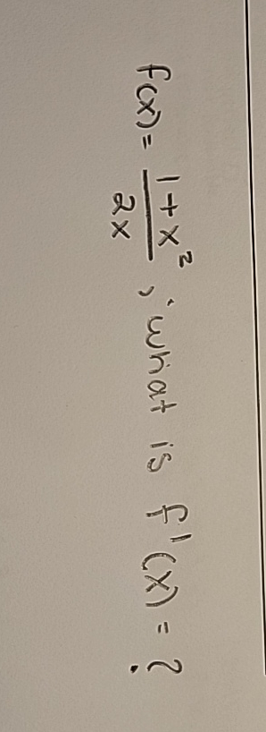 Solved f(x)=1+x22x; what is f'(x)= ? | Chegg.com