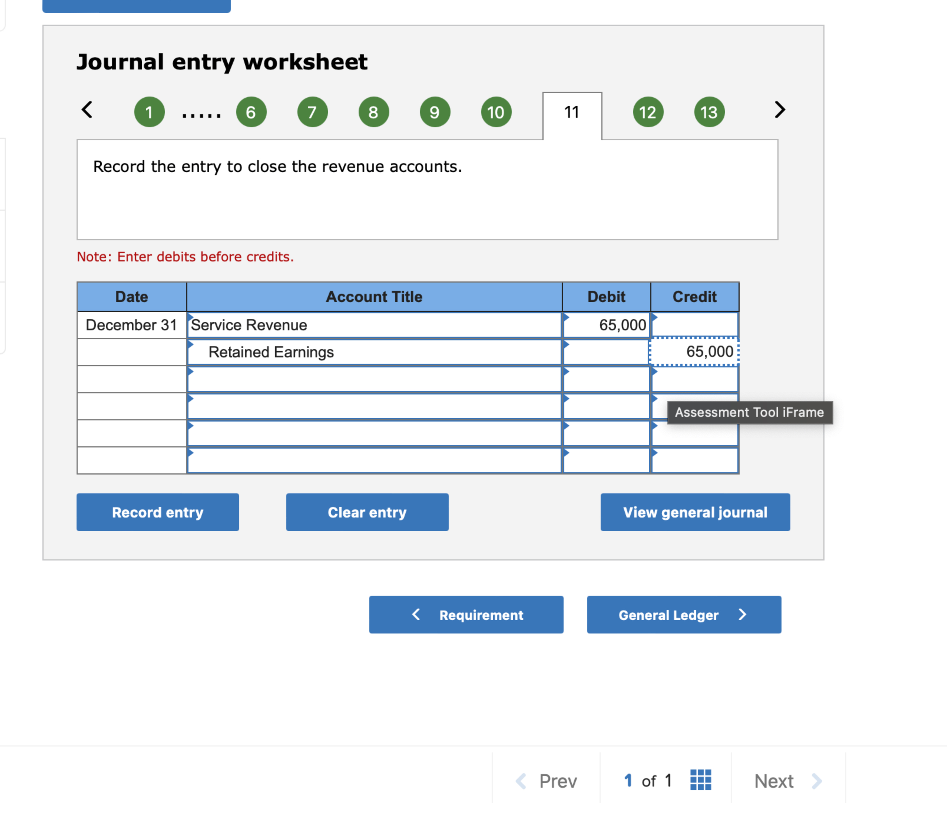 Solved Journal entry worksheet1678910111213Record the entry | Chegg.com