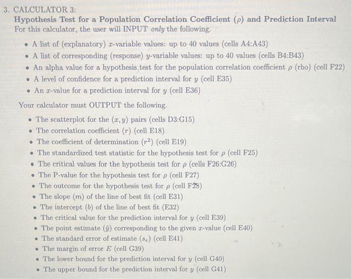 Hypothesis Test for a Population Correlation | Chegg.com