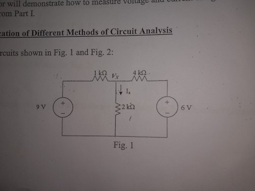Solved calculate current Ix and voltage Vx for the circuit | Chegg.com